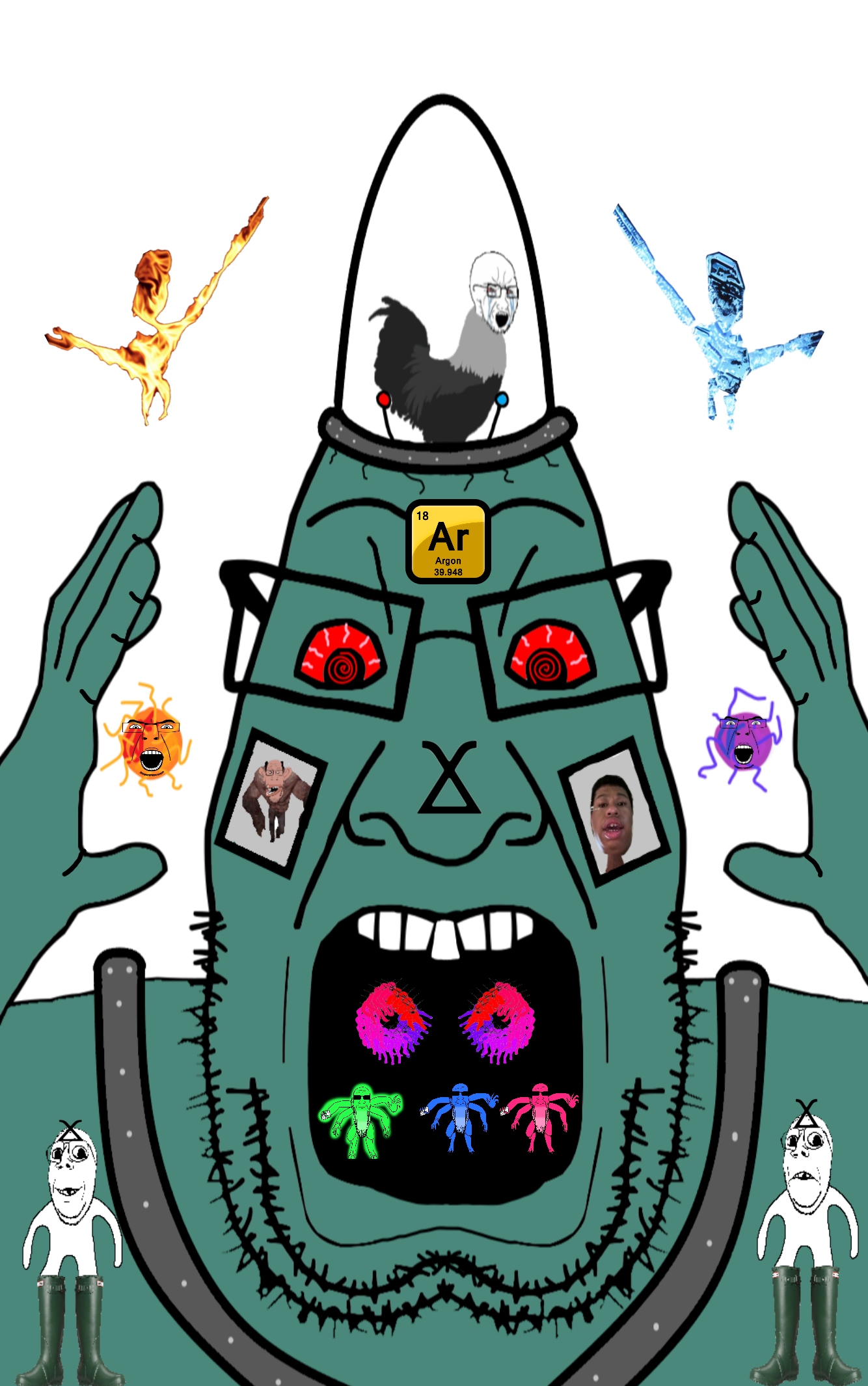 SoyBooru - Post 134383: (I LATER) angry argon bloodshot_eyes crying glass_dome glasses green ...